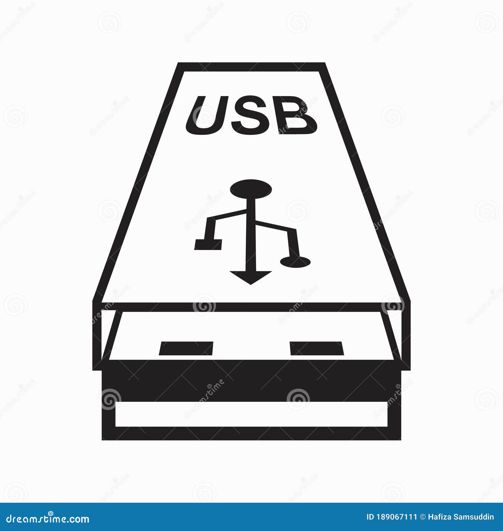 Usb Port. Vector Illustration Decorative Design Stock Vector ...