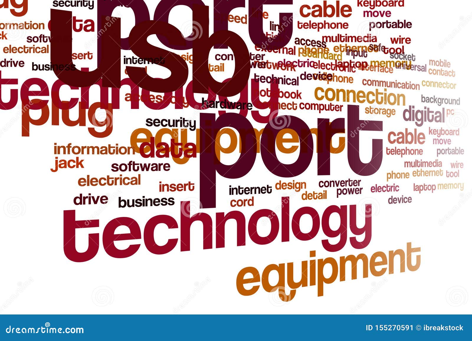 USB port word cloud stock illustration. Illustration of internet ...