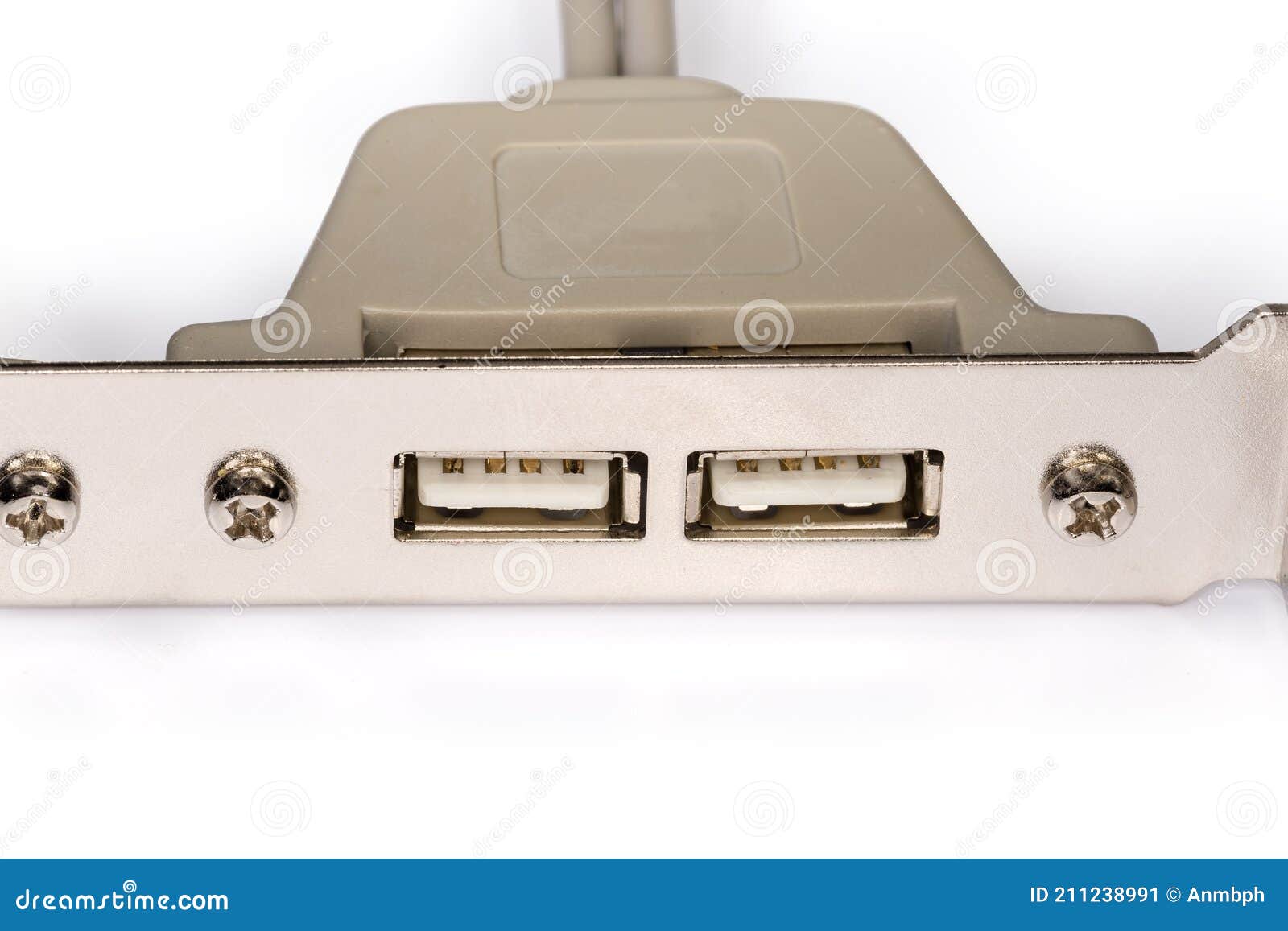 USB Ports on Back Bracket for Computer, Fragment Close-up Stock Image ...