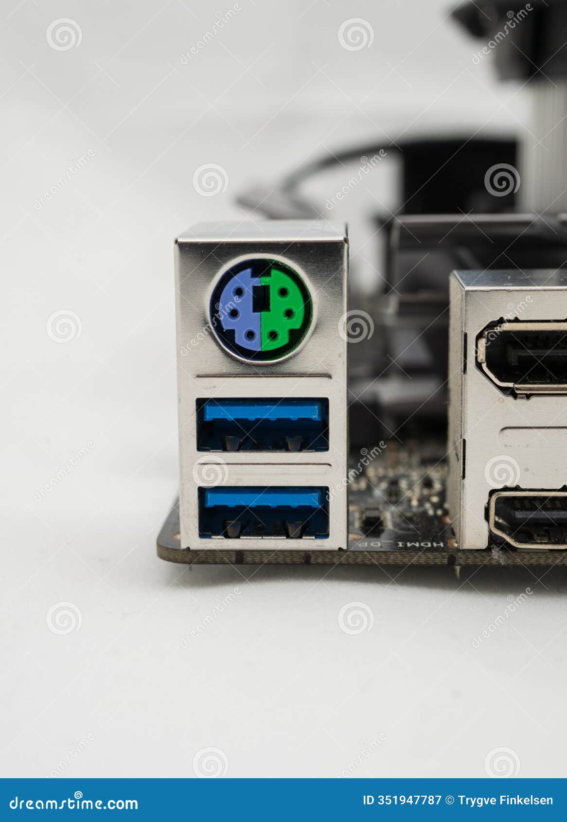 USB Ports of a Computer Motherboard.. Stock Image - Image of closeup ...