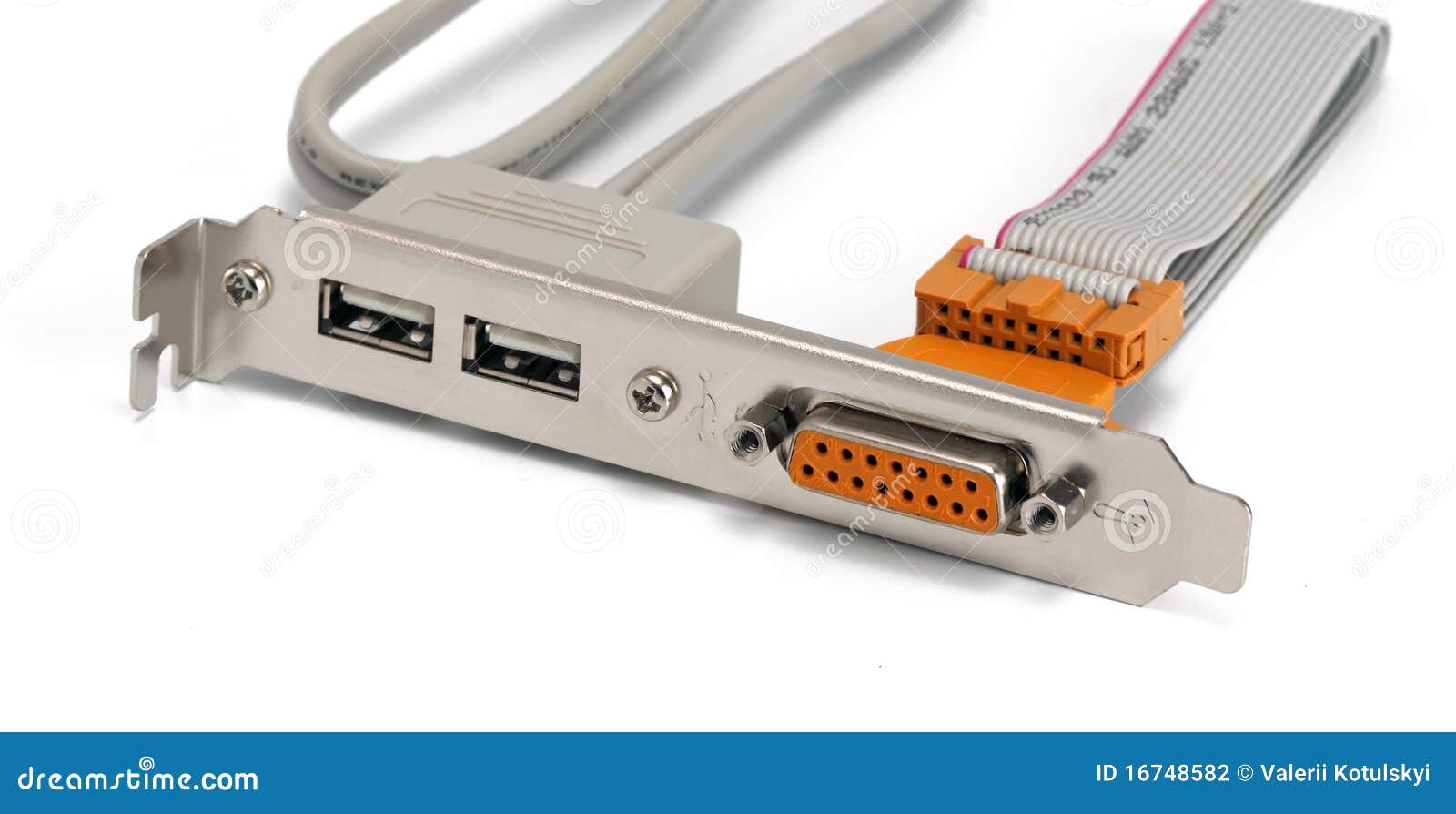 USB Ports Controler Card on a White Background Stock Photo - Image of ...