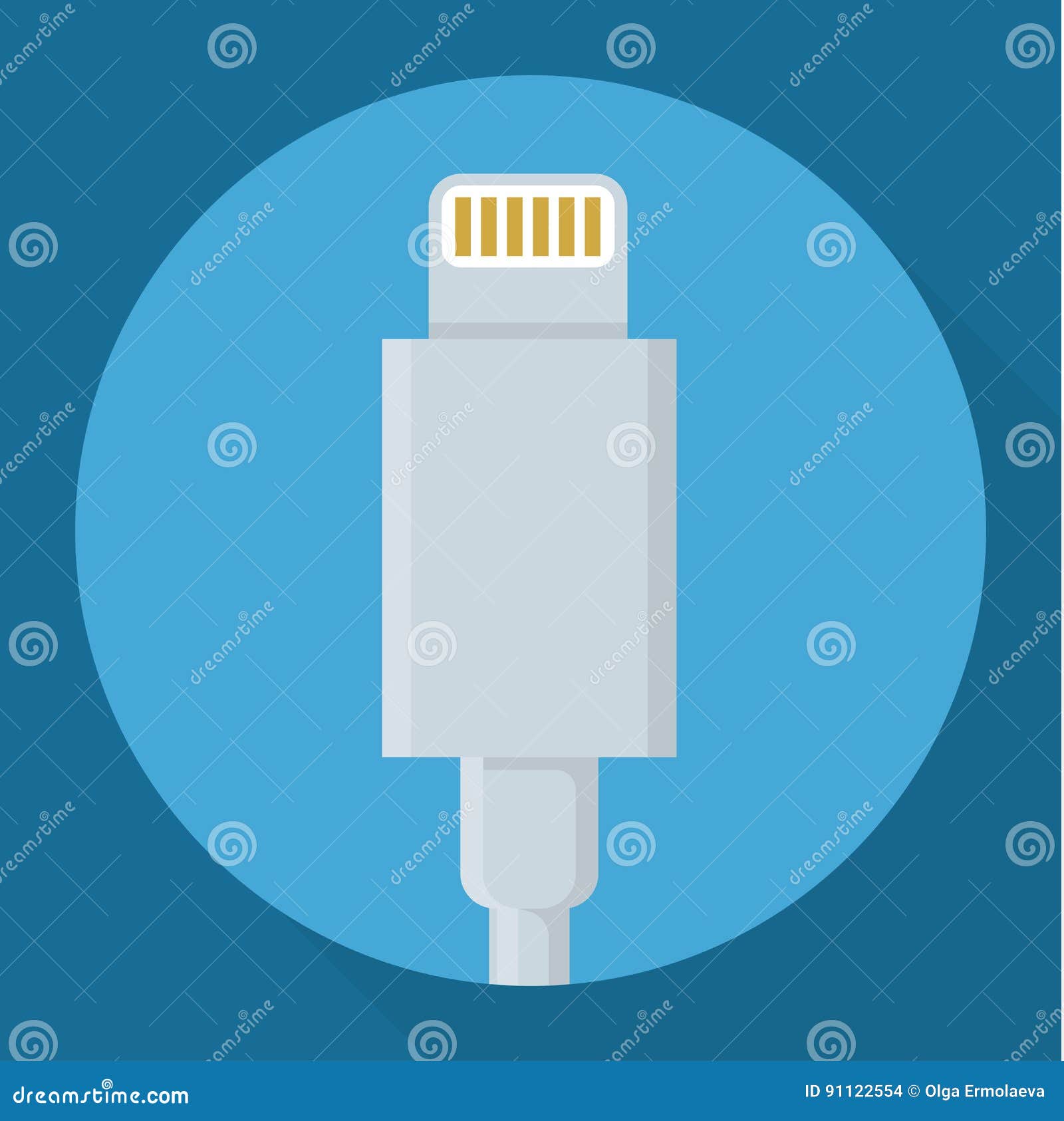 Usb power data cable stock vector. Illustration of digital - 91122554