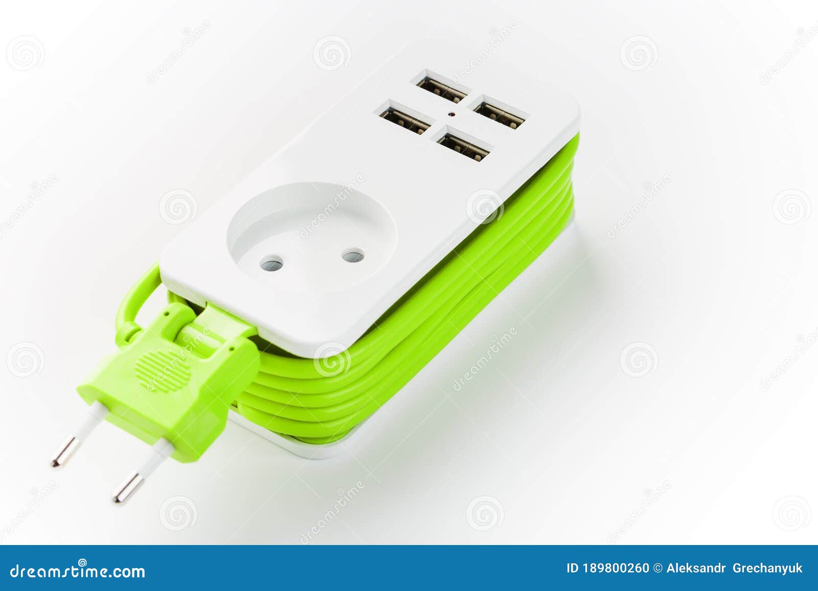 USB Power Strip Green Power Cord for Charging Gadgets and Electronic ...