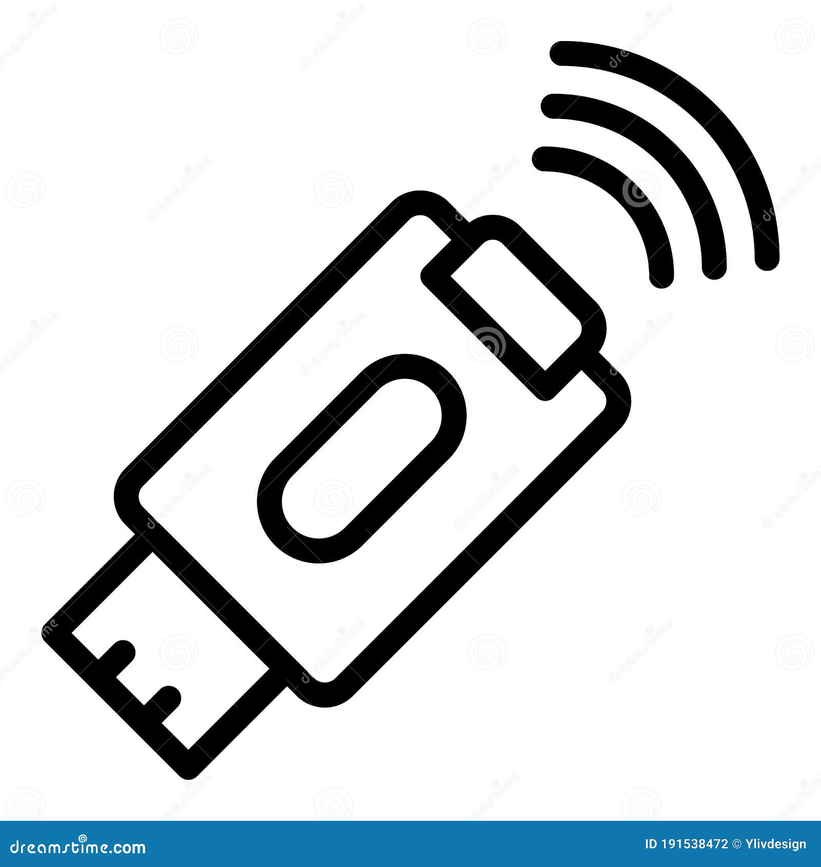 Usb Remote Control Icon, Outline Style Stock Vector - Illustration of ...
