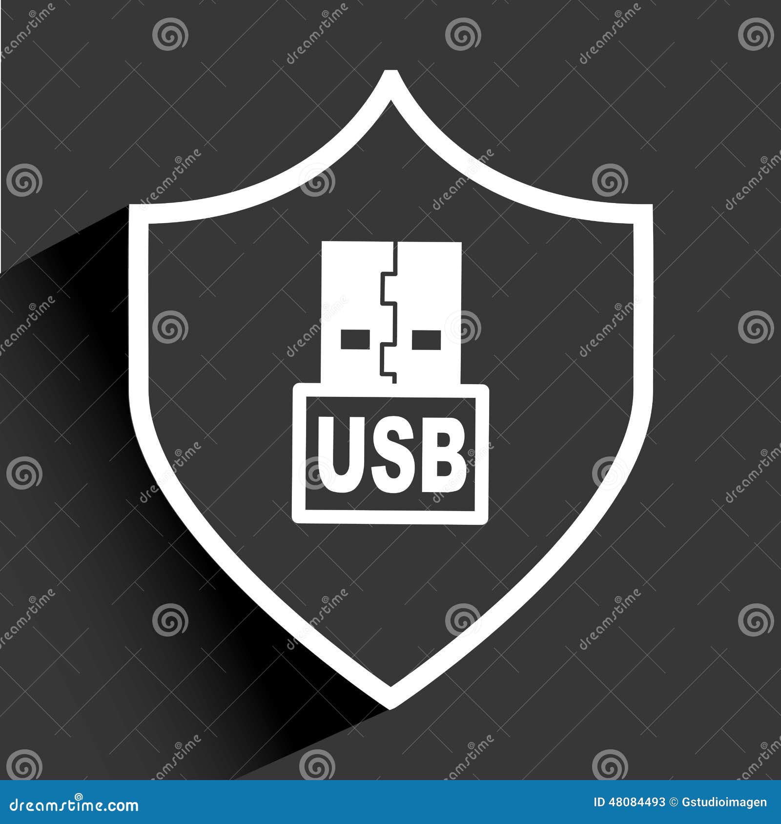 Usb security stock illustration. Illustration of mobile - 48084493
