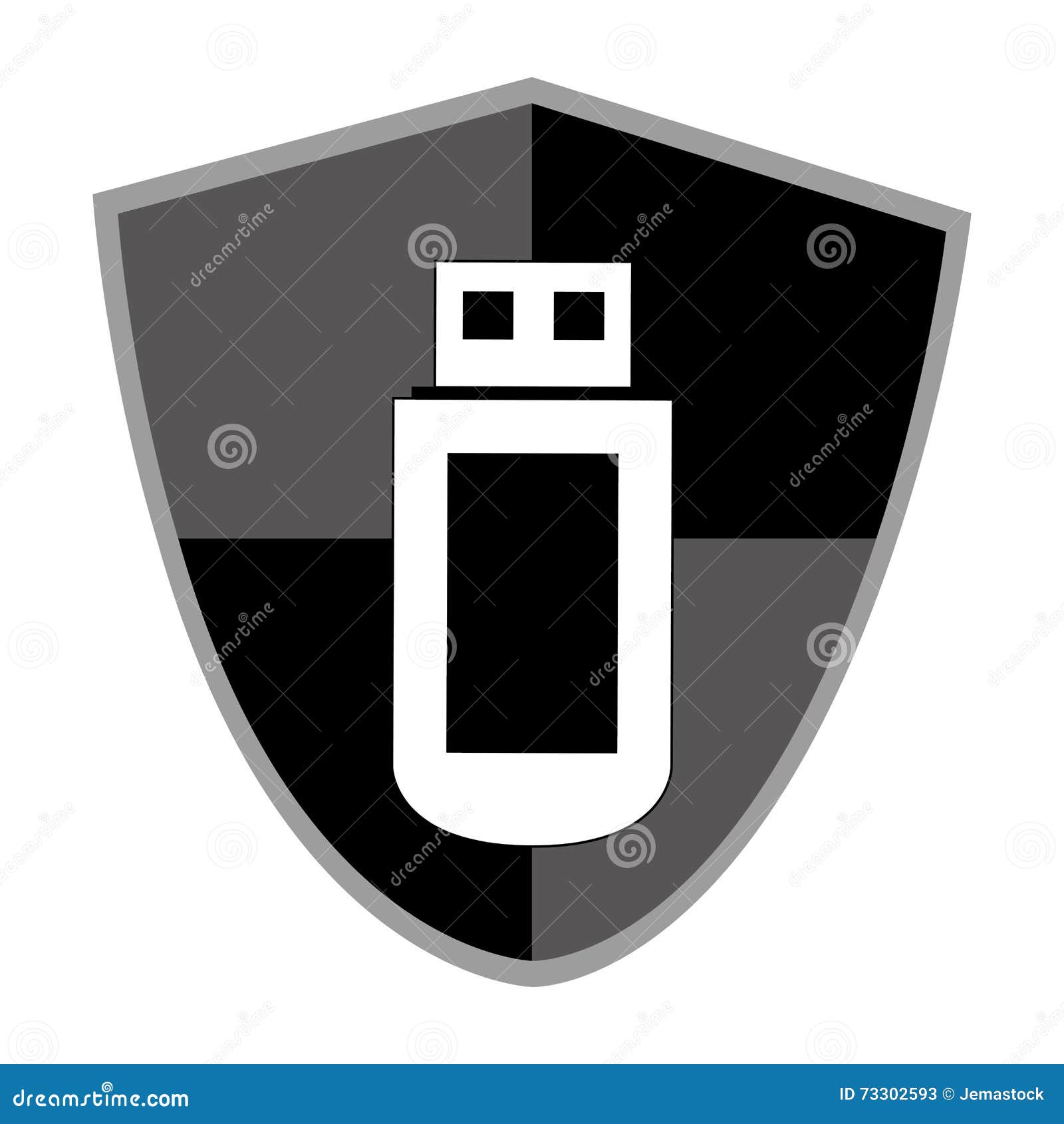 Usb security icon stock illustration. Illustration of connector - 73302593