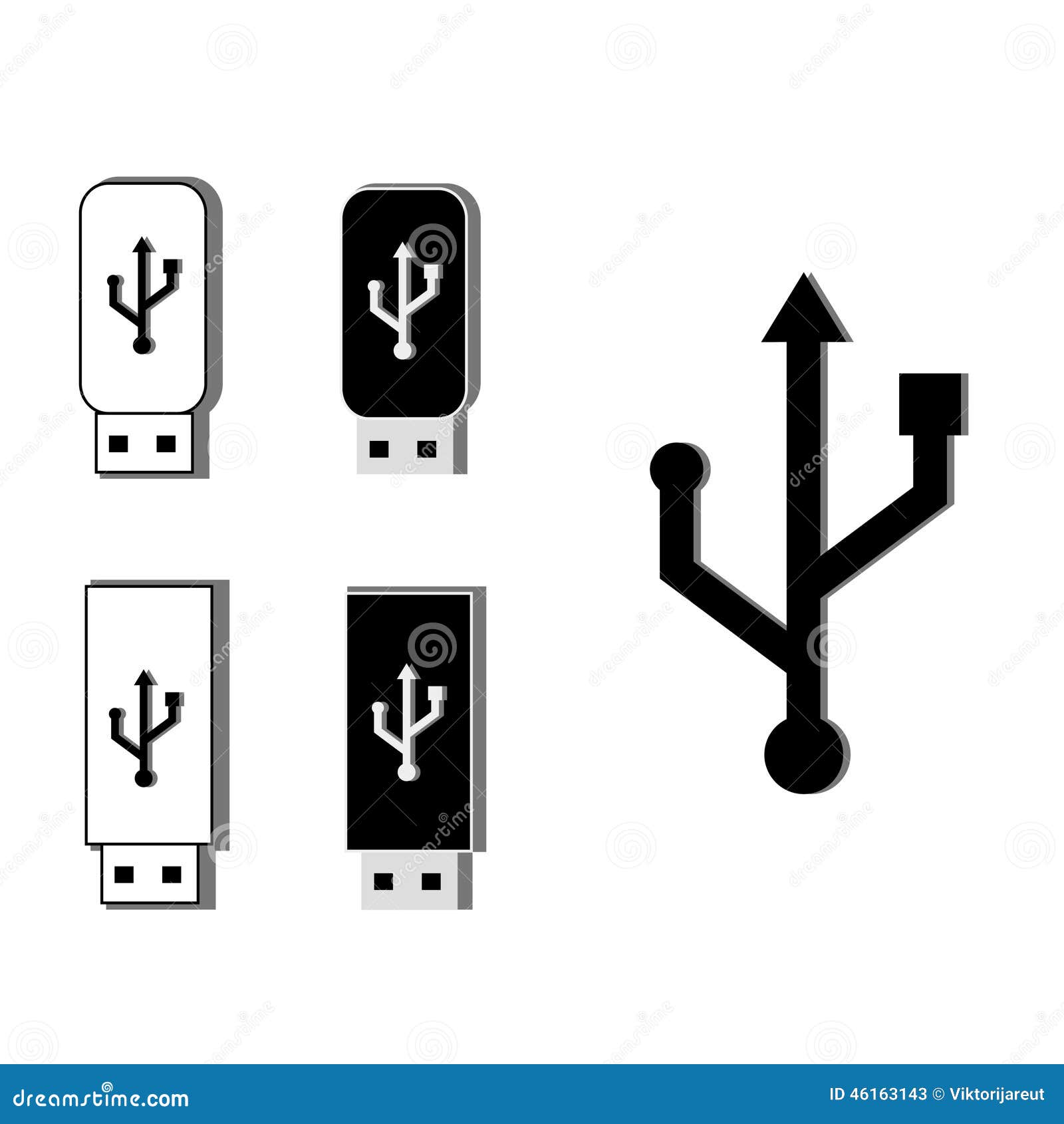 Usb set stock illustration. Illustration of design, port - 46163143
