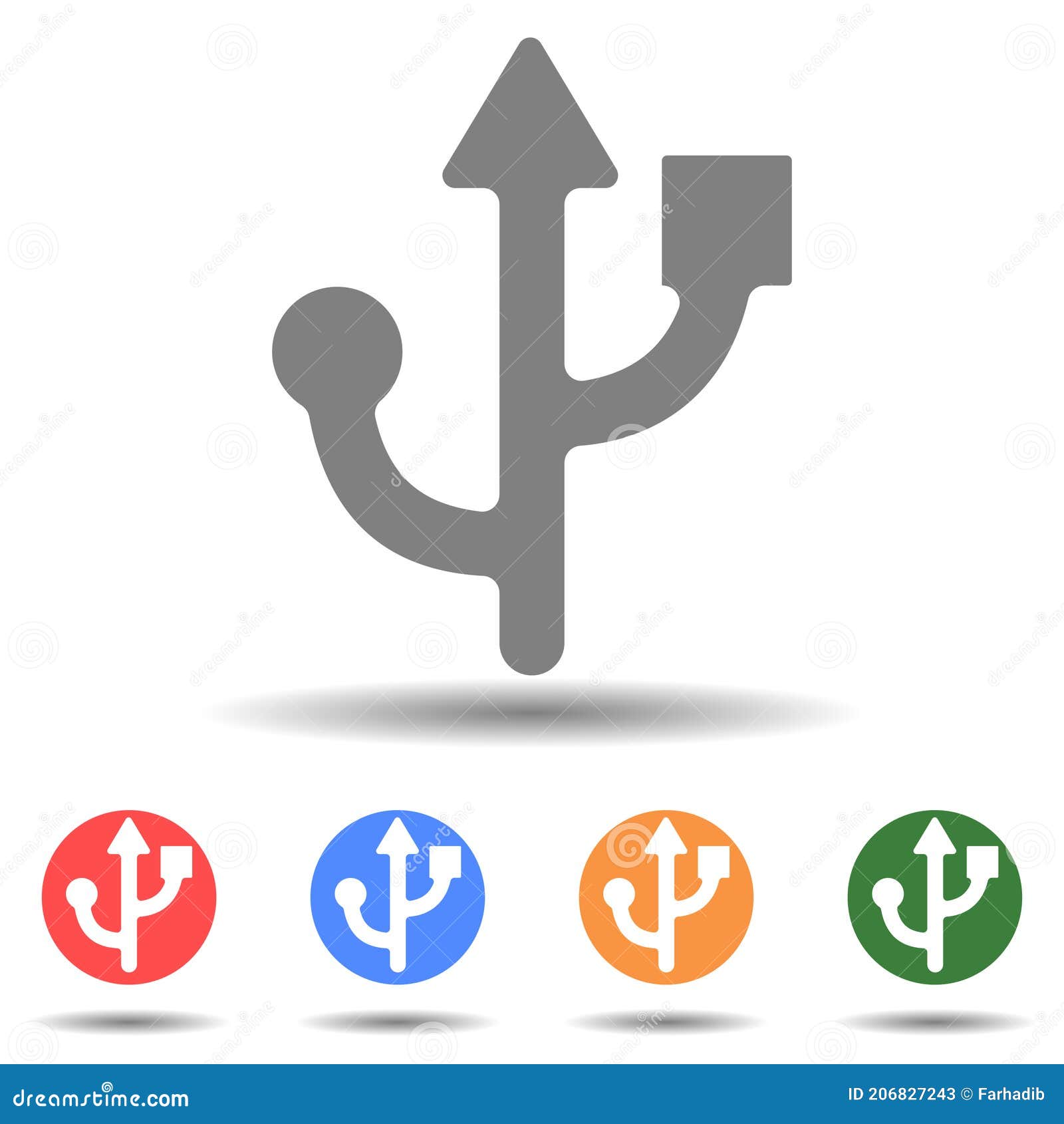 Usb Sign Data Transfer Icon Vector Stock Vector - Illustration of ...