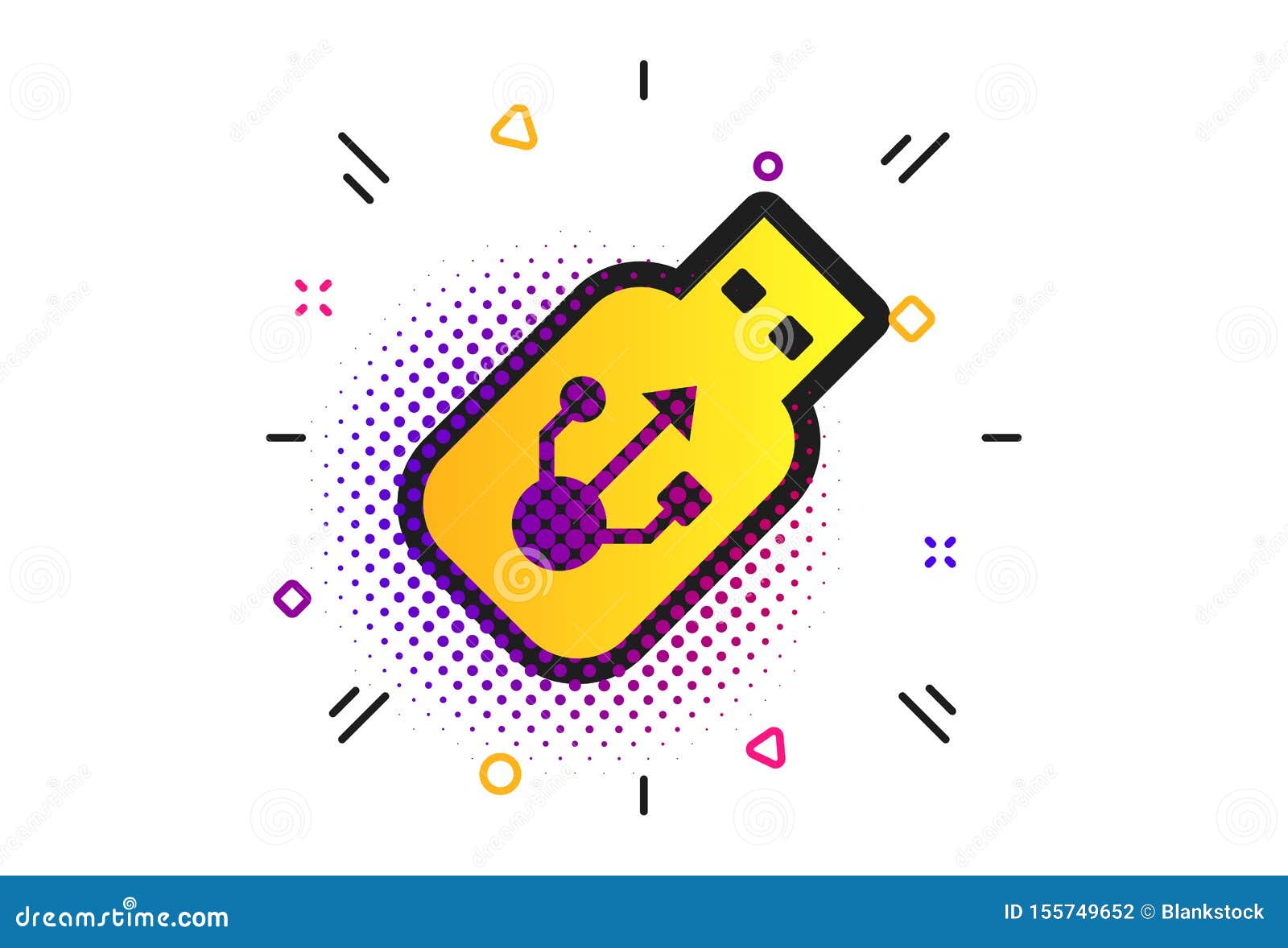 Usb Sign Icon. Usb Flash Drive Stick Symbol. Vector Stock Vector ...