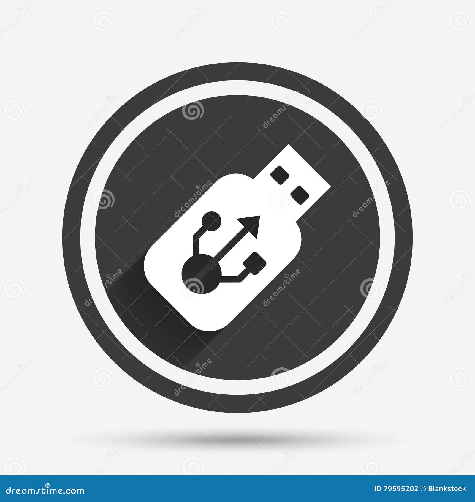 Usb Sign Icon. Usb Flash Drive Stick Symbol Stock Vector - Illustration ...