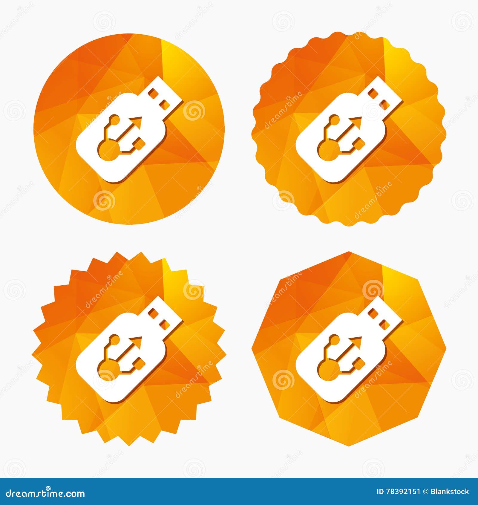 Usb Sign Icon. Usb Flash Drive Stick Symbol Stock Vector - Illustration ...