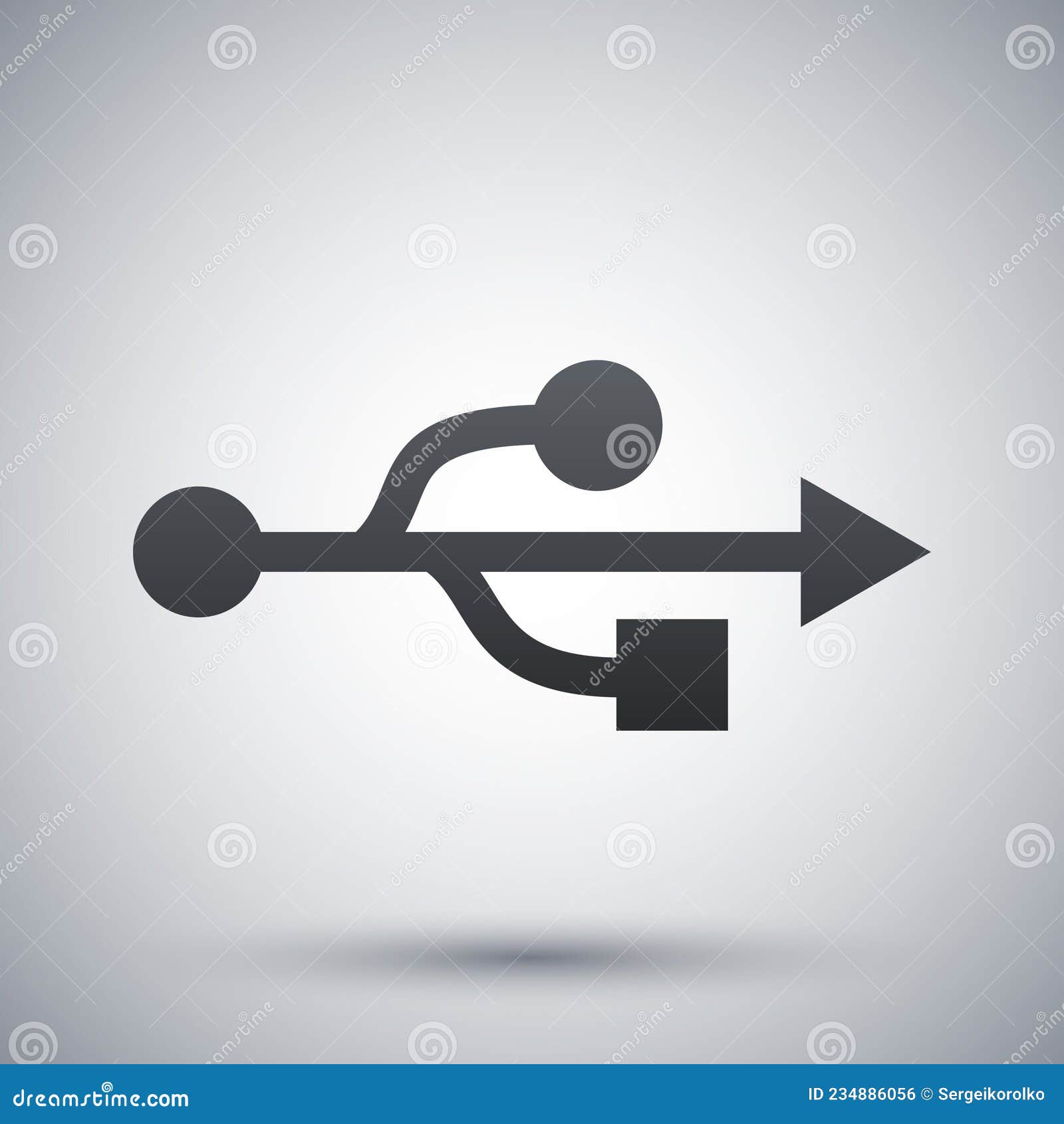 Vector usb sign stock vector. Illustration of cable - 234886056