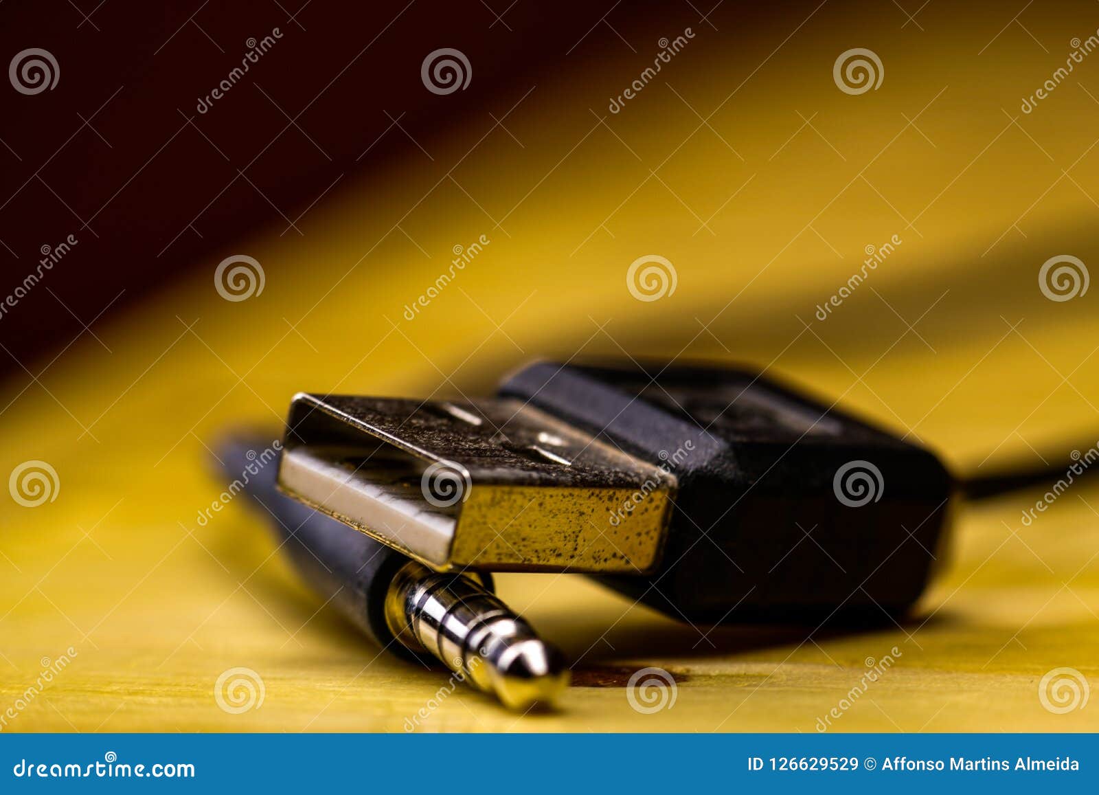 Usb and simple cables stock image. Image of computer - 126629529