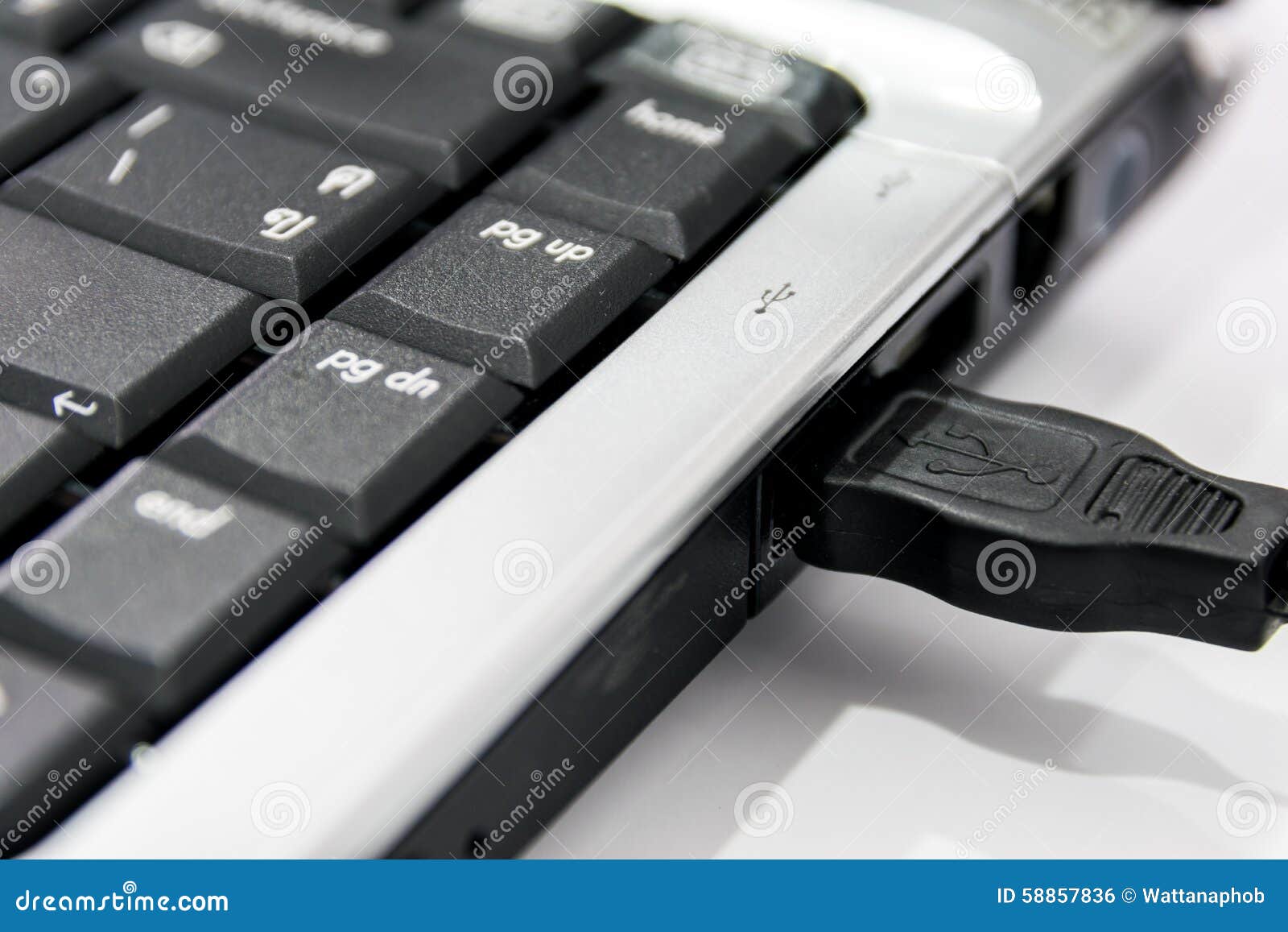 USB slots connectors. stock photo. Image of ethernet - 58857836