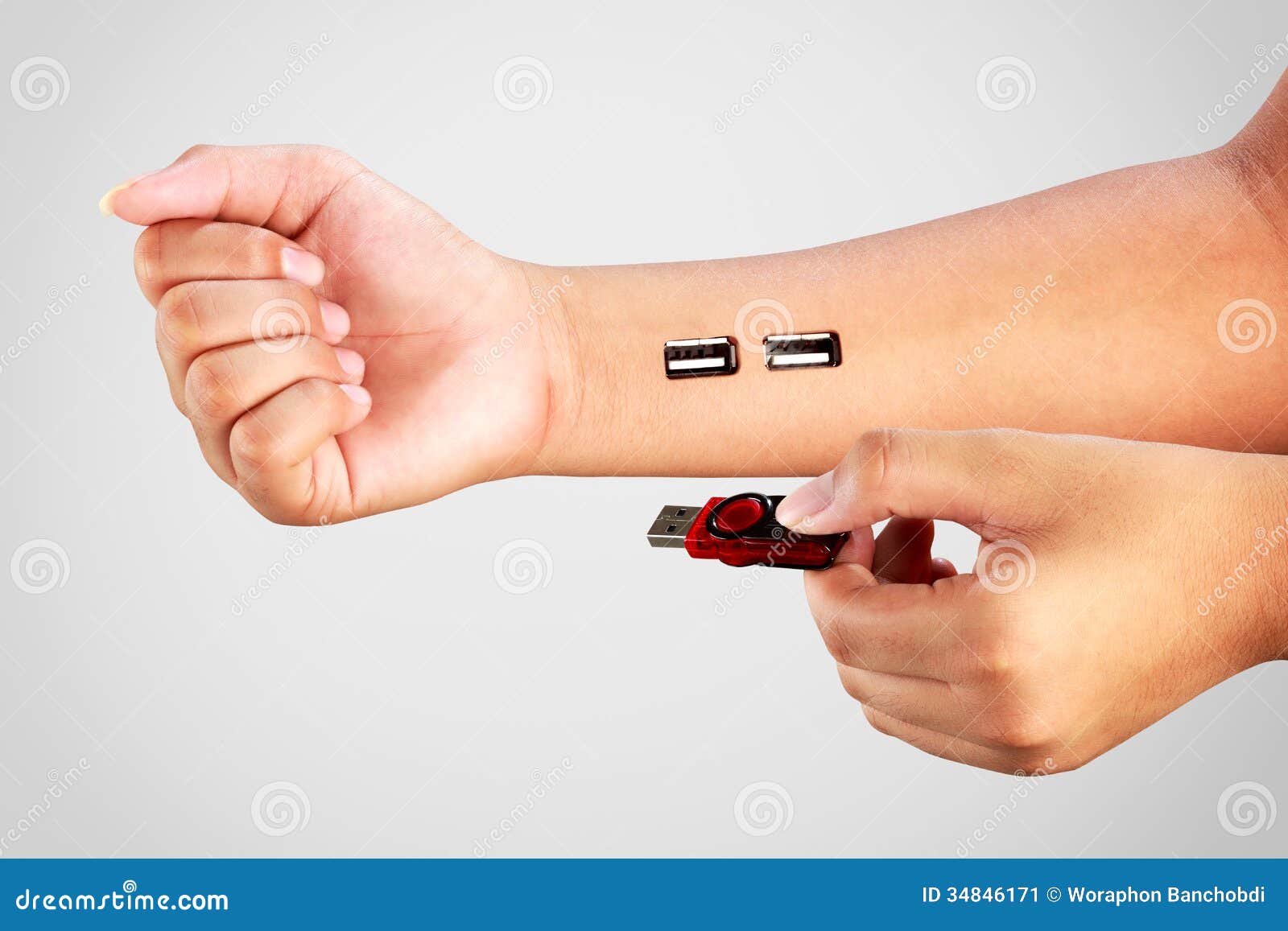 Usb Socket stock image. Image of hand, insert, assistance - 34846171
