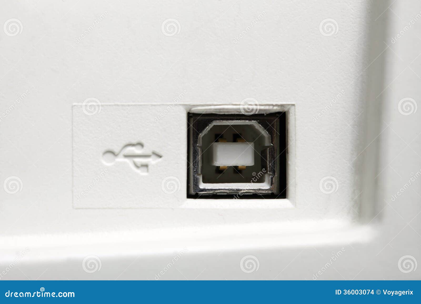 USB Socket Port with USB Signage Icon Stock Photo - Image of external ...