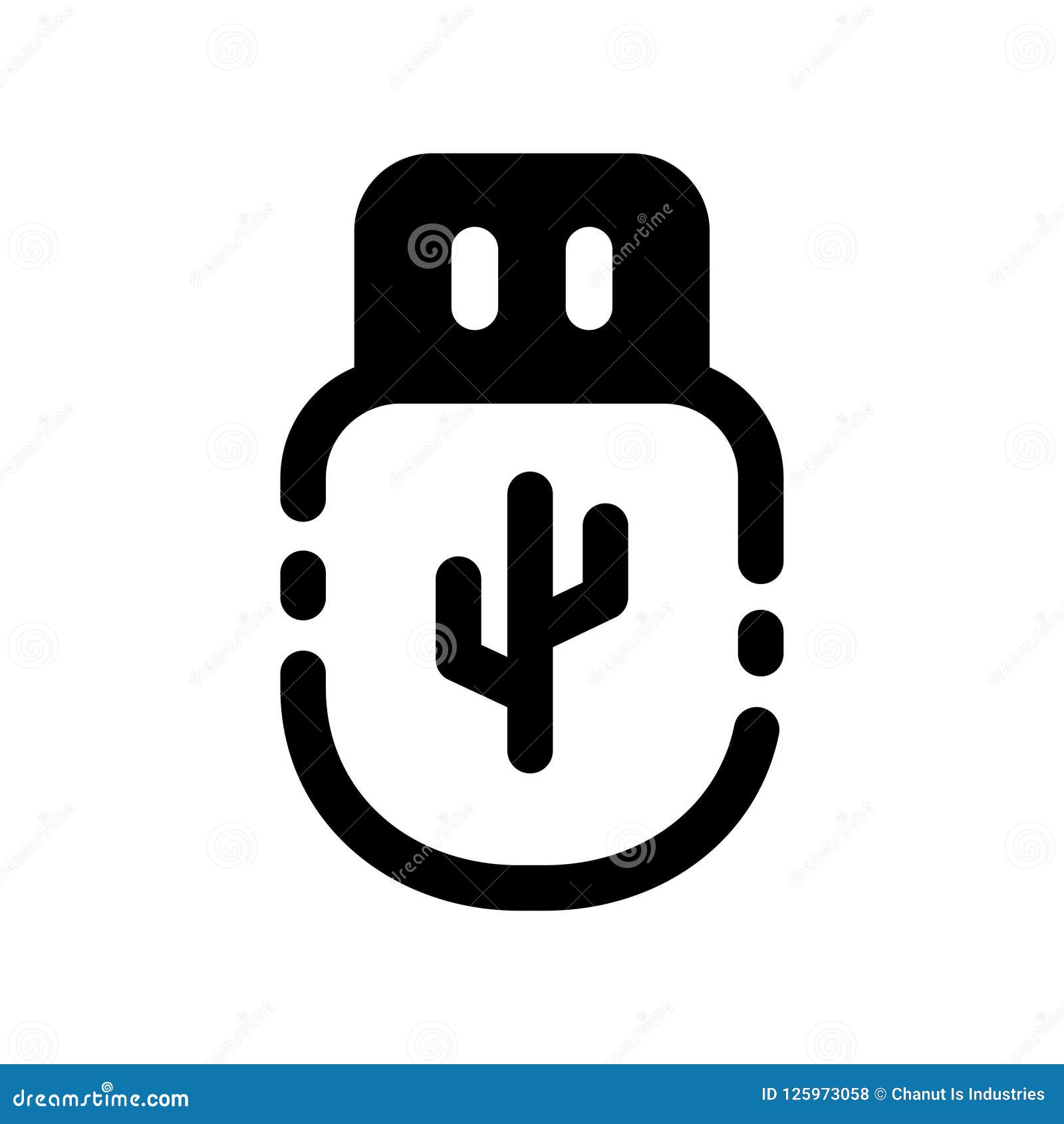 USB Solid illustration stock vector. Illustration of data - 125973058