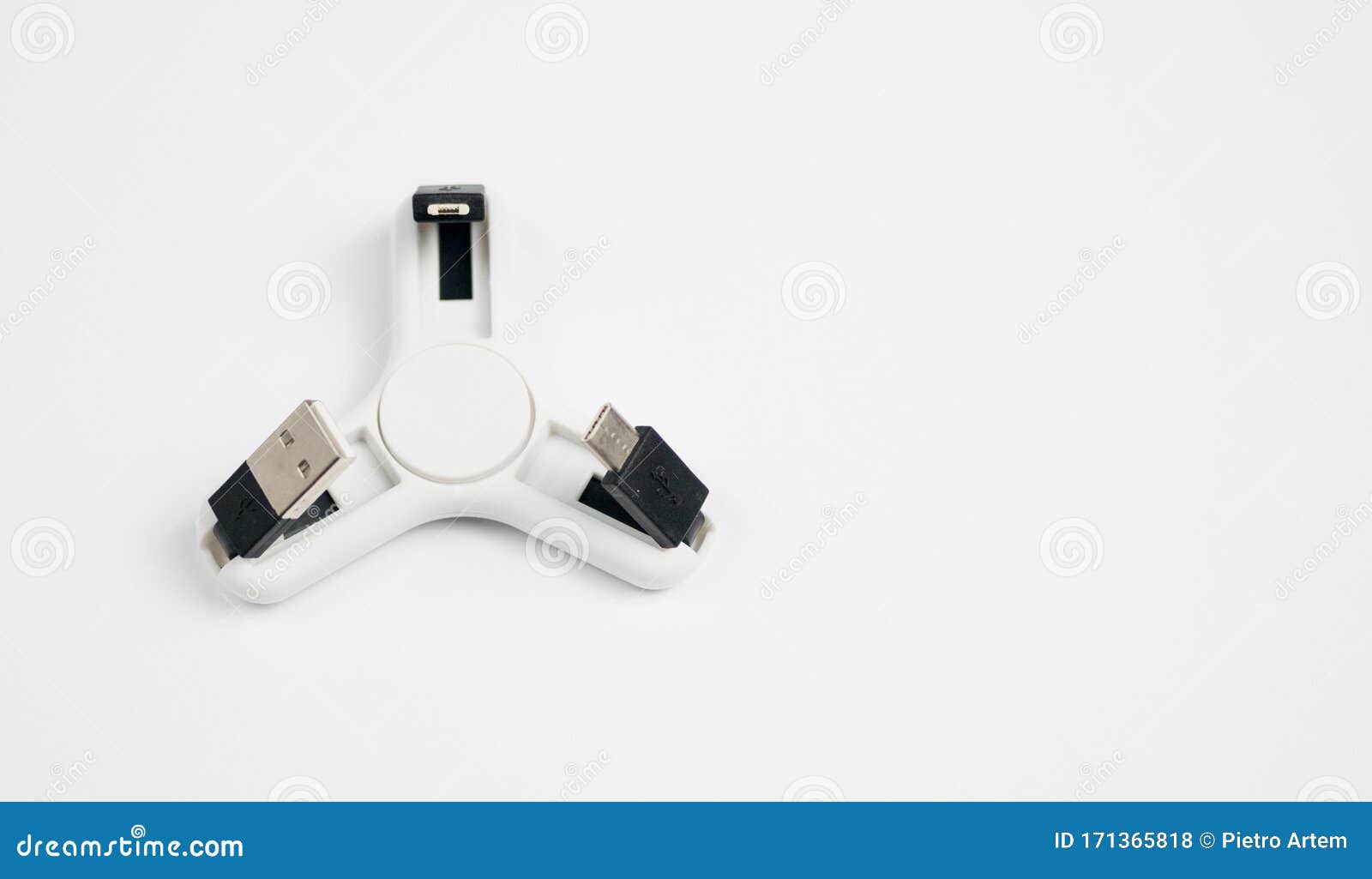 Usb Spinner. Top View of Composition with Spinner Stock Photo - Image ...
