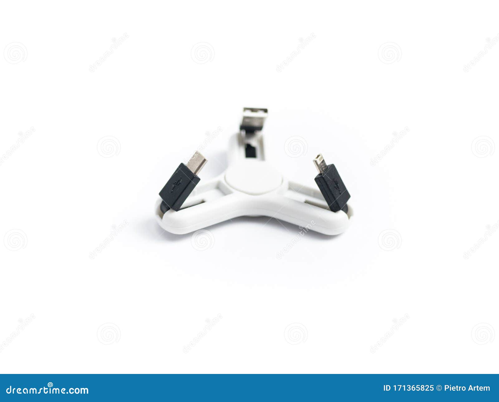 Usb Spinner. Top View of Composition with Spinner Stock Image - Image ...