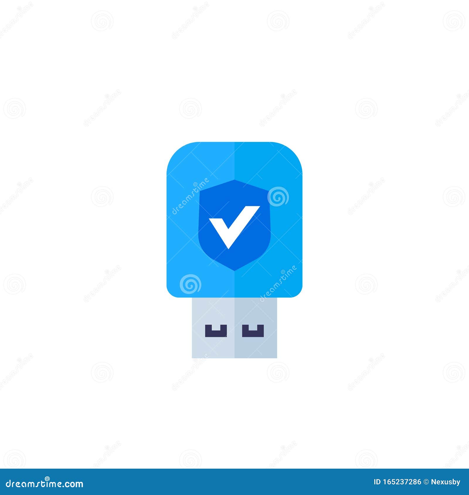 Usb Stick, Data Protection, Security Key Icon Stock Vector ...