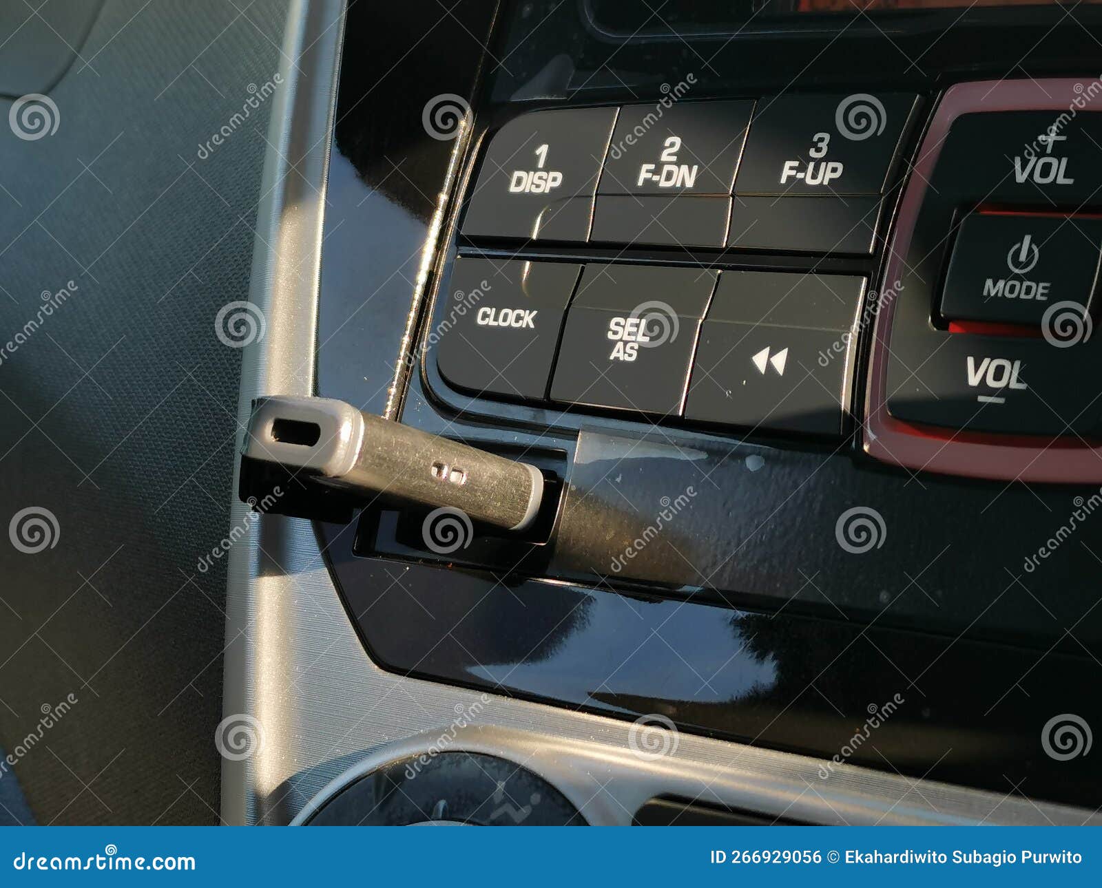 USB Stick Inserted in the Port. Stock Photo - Image of flash, console ...