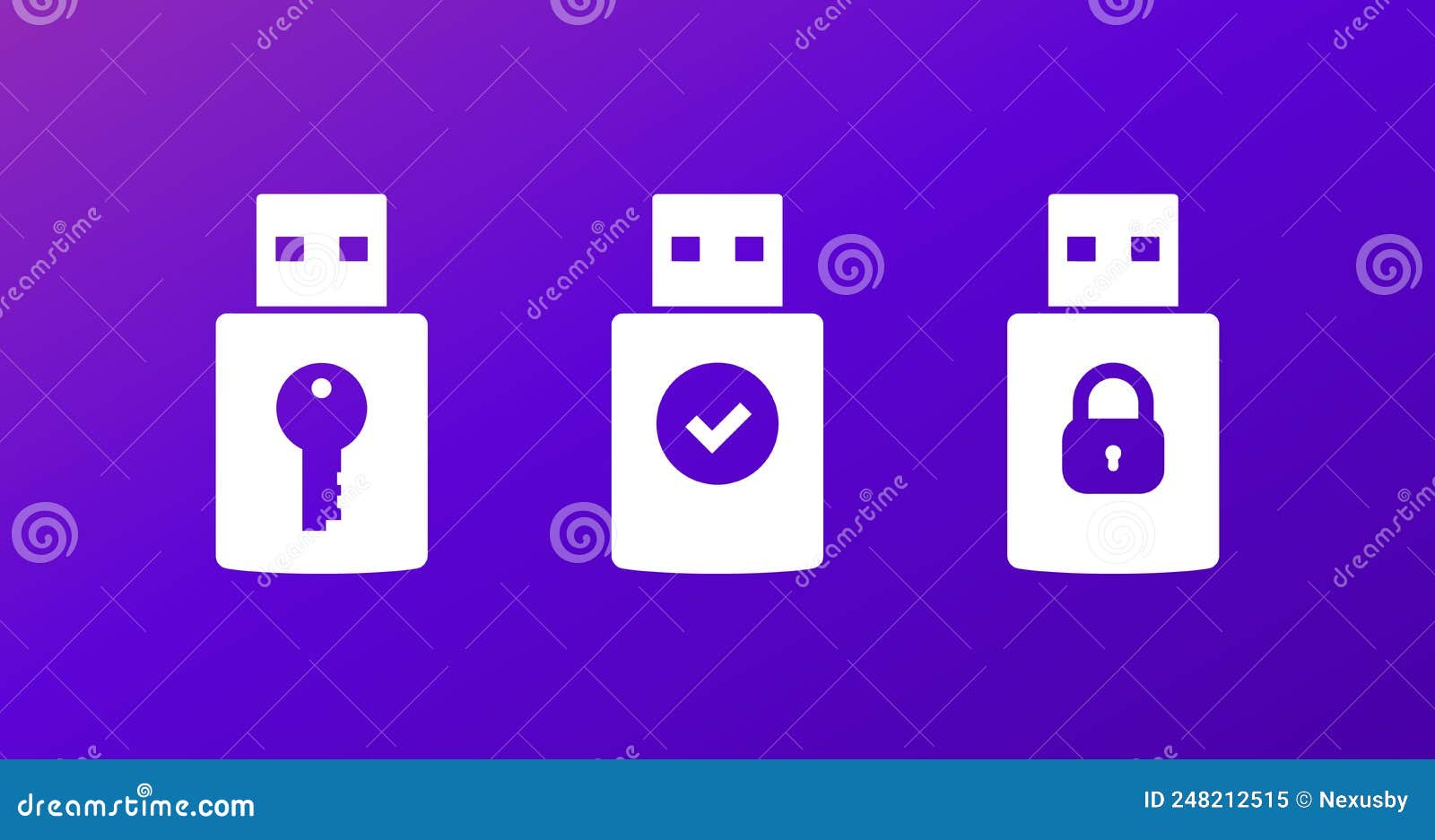 Usb stick key vector icons stock vector. Illustration of portable ...
