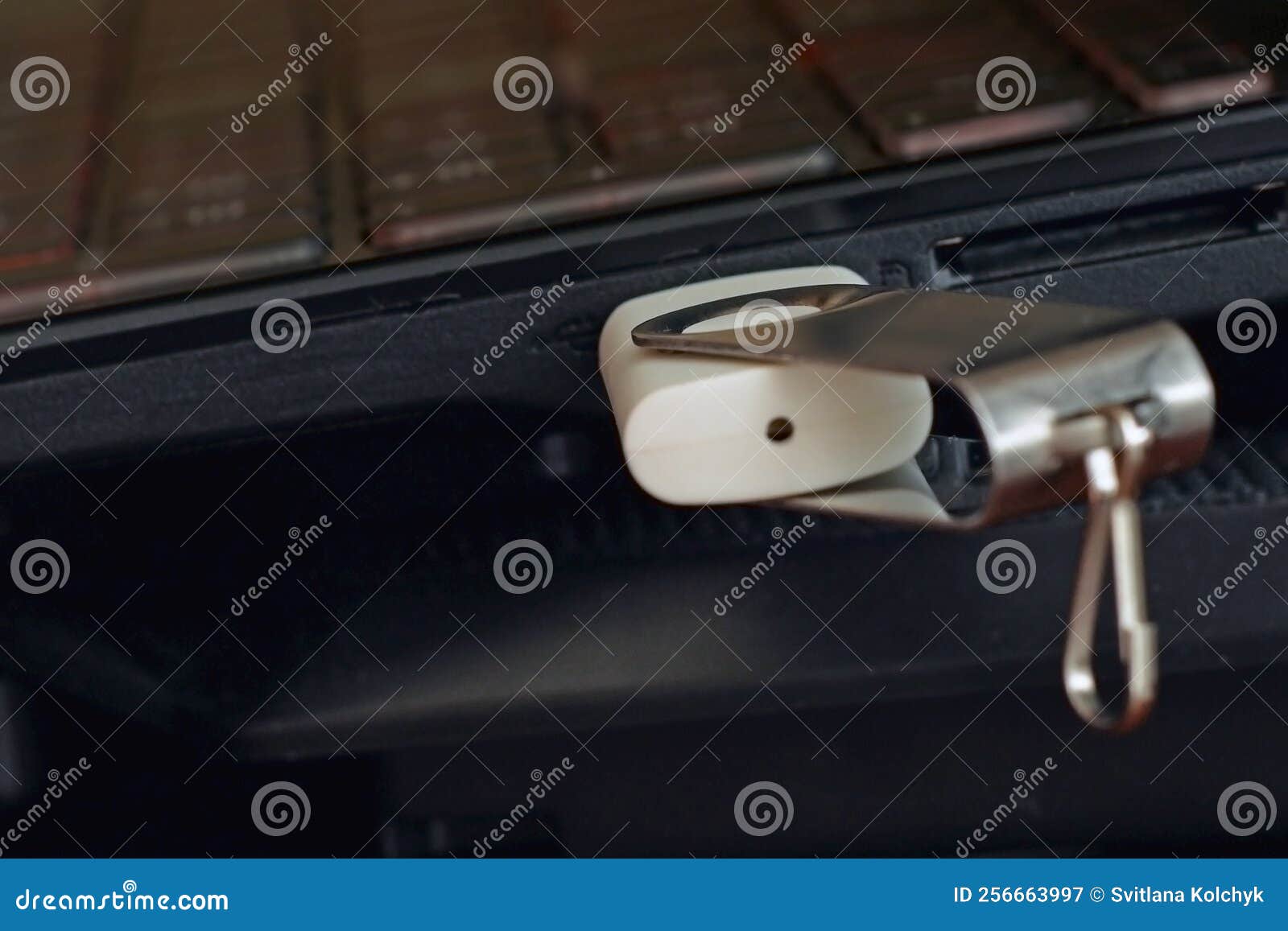 USB Stick in a Laptop Computer, Usb Flash Memory and Computer Stock ...