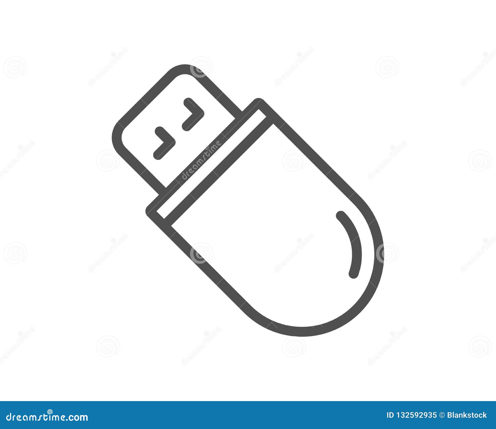 Usb Stick Line Icon. Computer Memory Component Sign. Data Storage ...