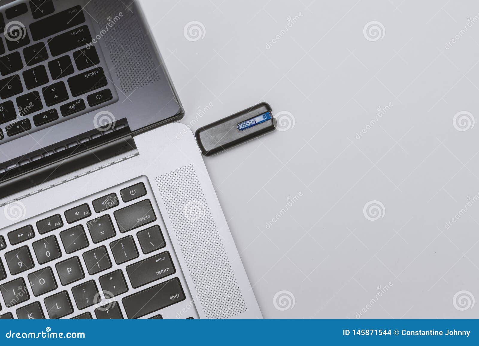 USB Stick Plugged into Laptop Port Stock Photo - Image of equipment ...