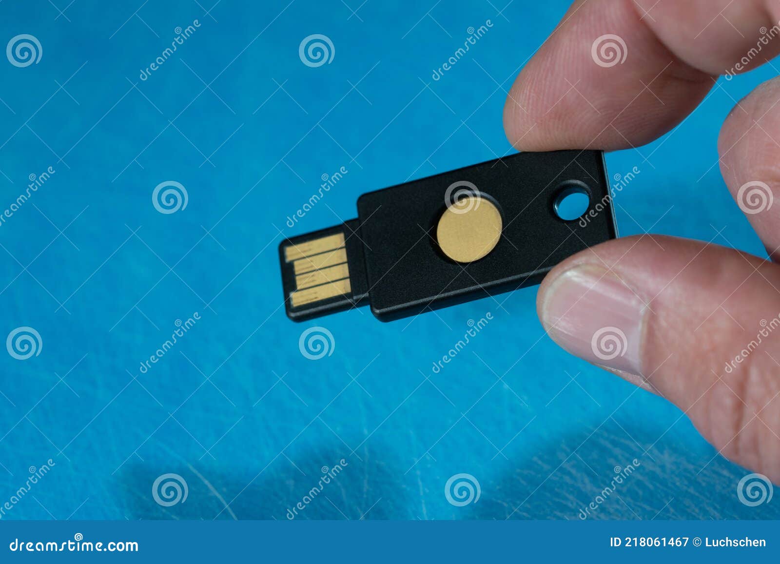 USB Stick with a Secret Key To Access Encrypted Files Stock Image ...