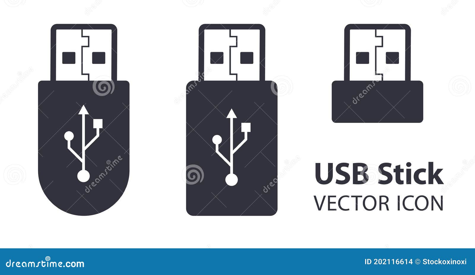 USB Stick Vector Icons Different Shapes Stock Vector - Illustration of ...