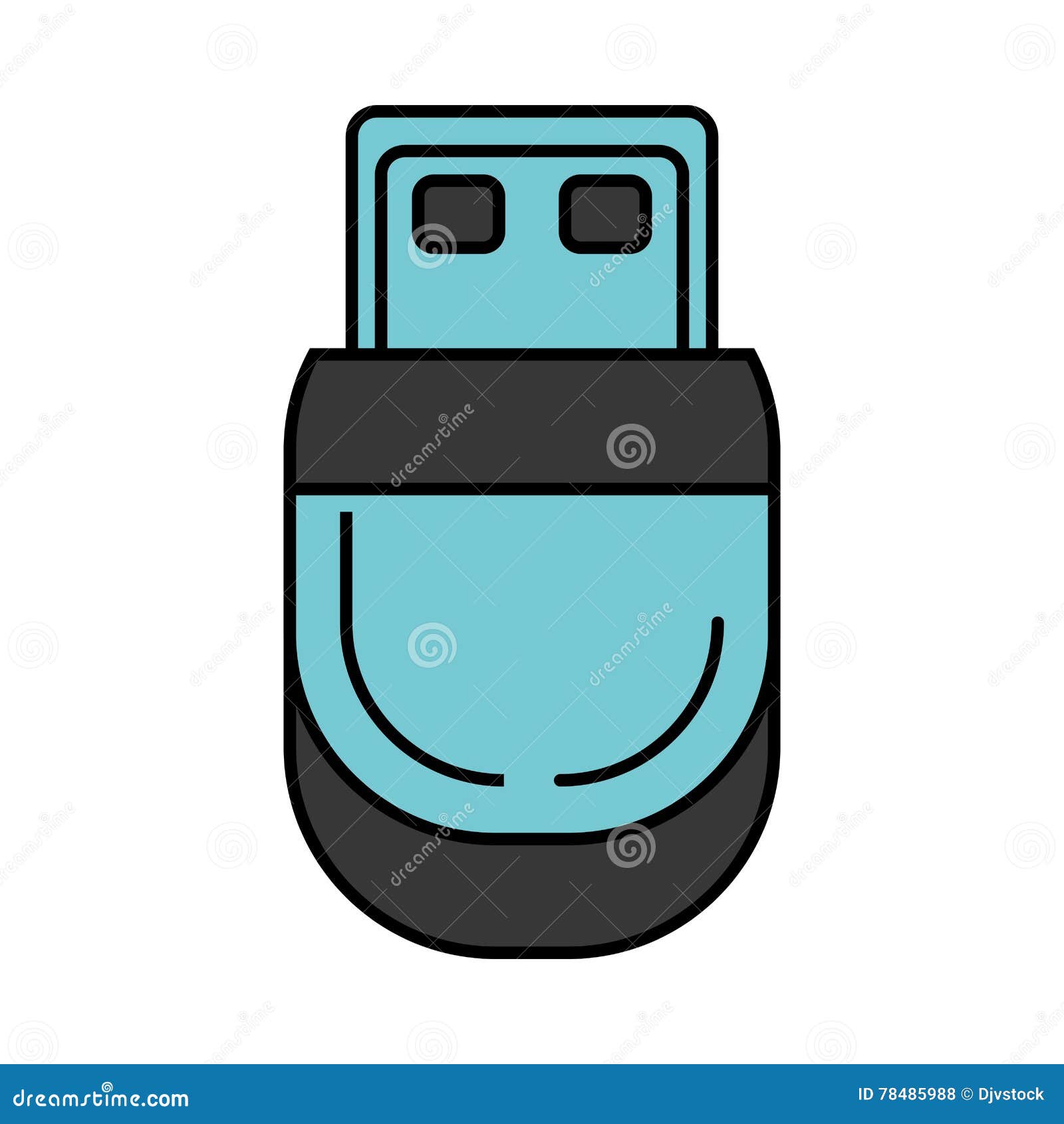 Usb Storage Device Isolated Icon Stock Vector - Illustration of storage ...