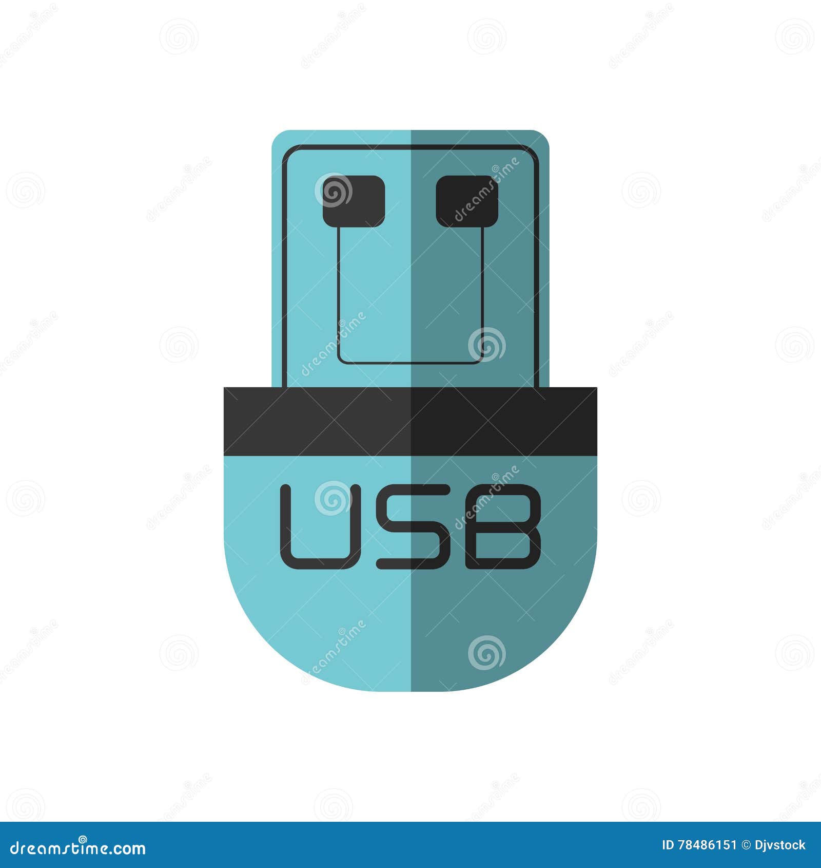 Usb Storage Device Isolated Icon Stock Vector - Illustration of device ...