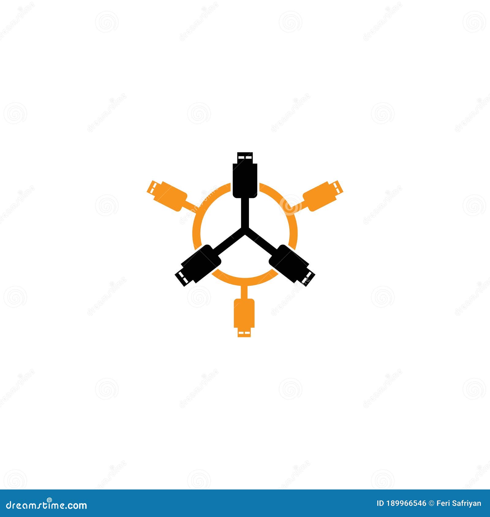 USB tech logo template stock illustration. Illustration of information ...