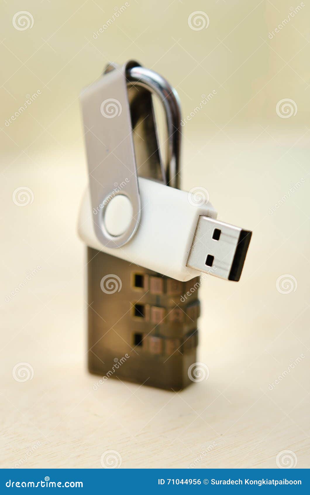 USB Thumb Drive with Key Lock Stock Photo - Image of privacy, danger ...