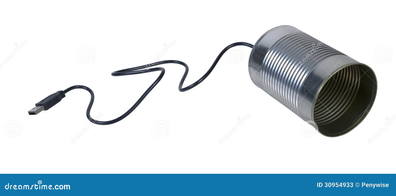 USB Tin Can stock image. Image of phone, system, connection - 30954933