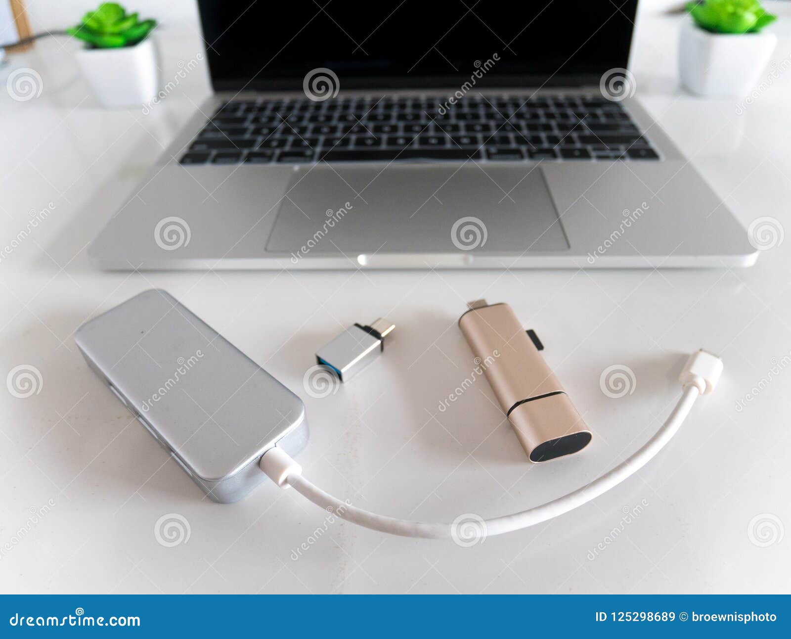 USB To USB Type-C Adapter Converter and Type-C Memory Card Reader Stock ...