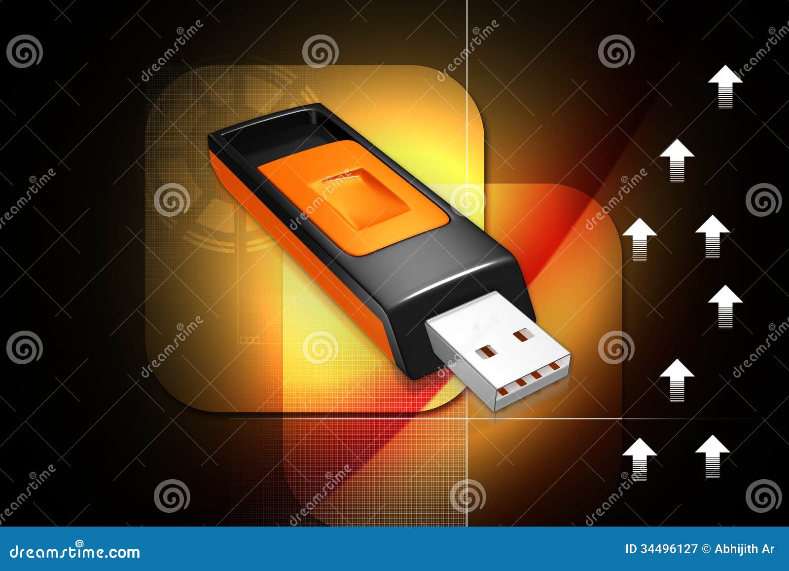 USB TRANSFERT DATA CONCEPT - 3D Stock Illustration - Illustration of ...