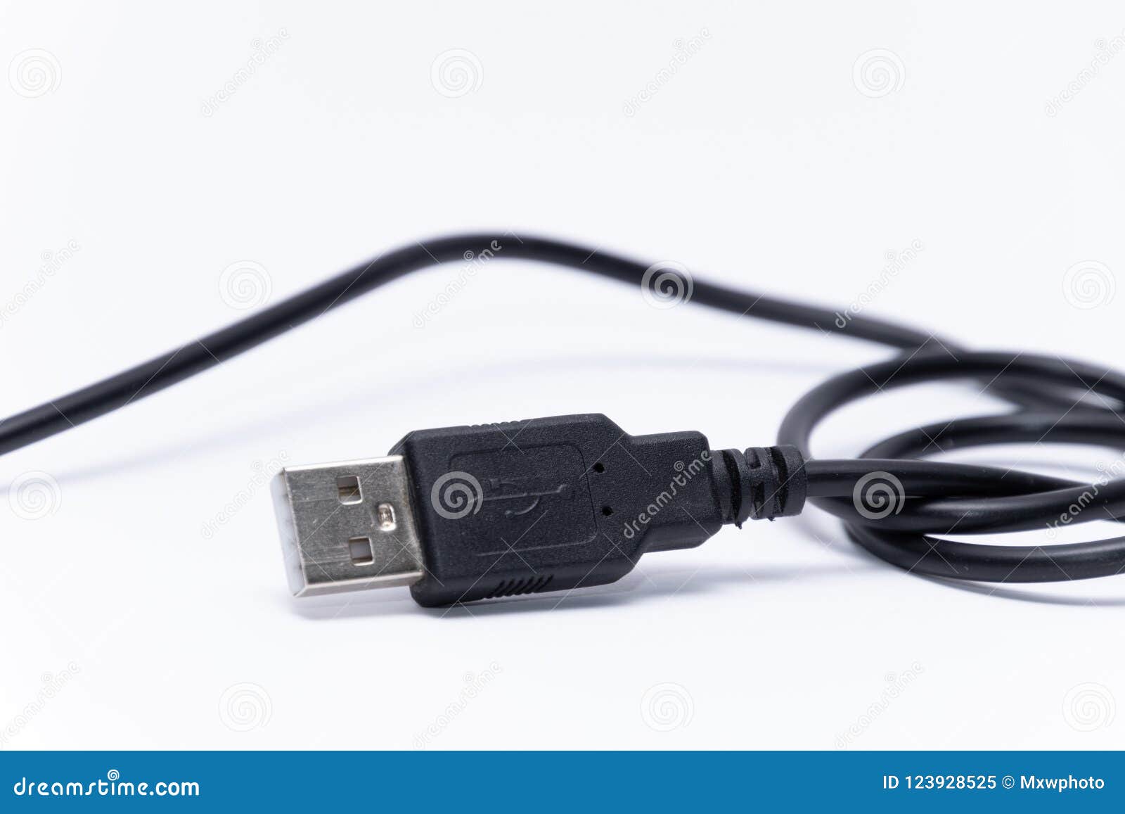 USB Type B Charging Cable for Mobile Portable Devices Stock Image ...