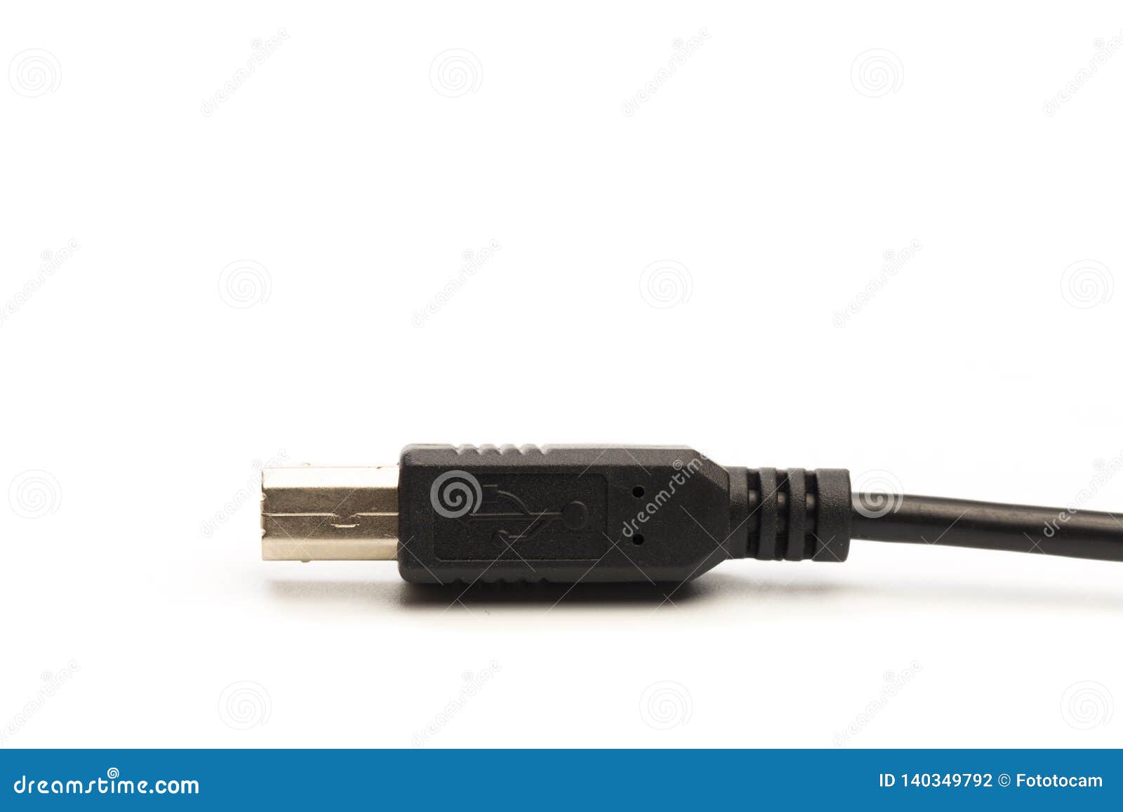 USB Type B Connector Isolated on White Background Stock Photo - Image ...
