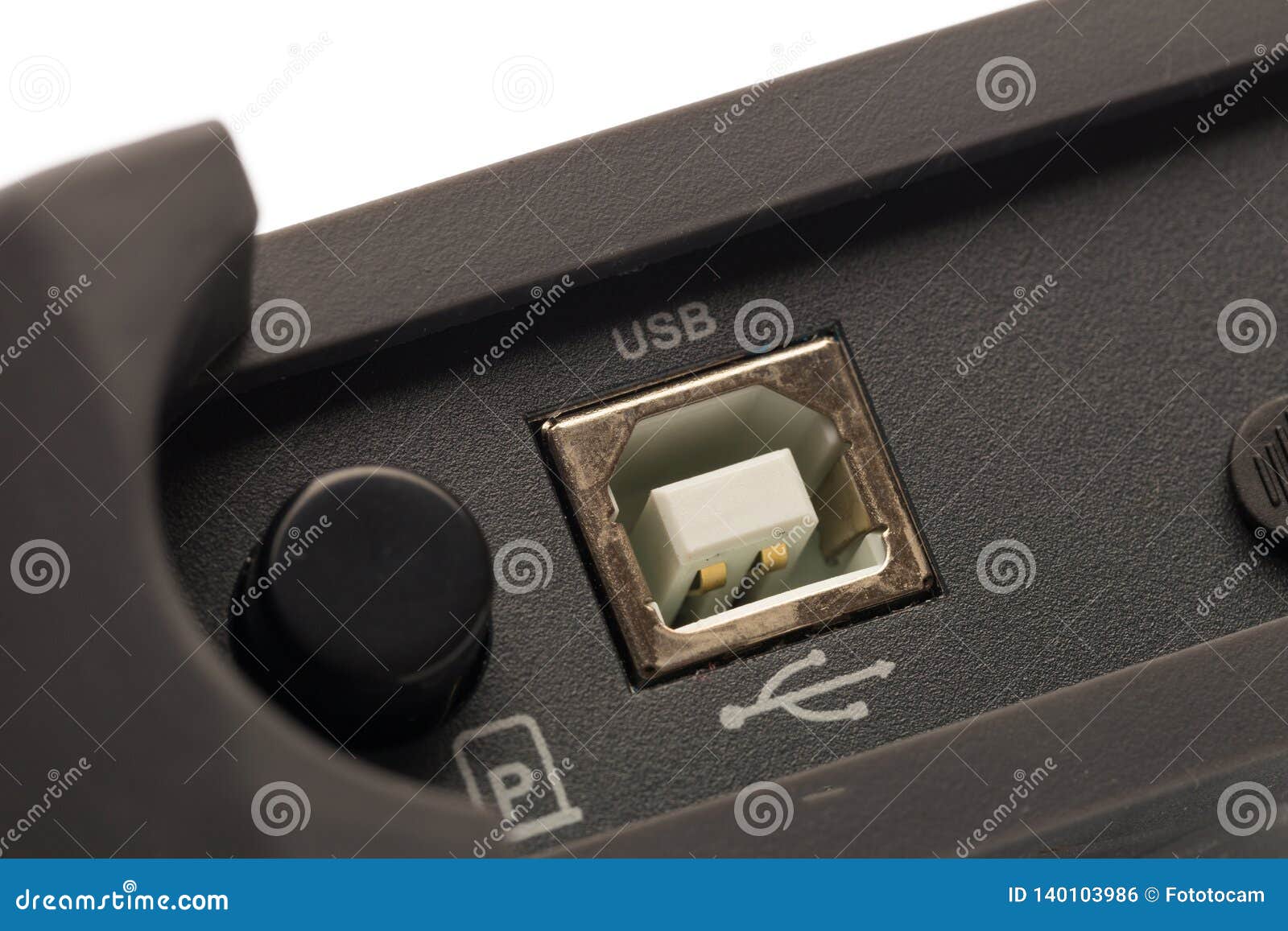 USB Type B Input of Digital Signal Oscilloscope Stock Photo - Image of ...