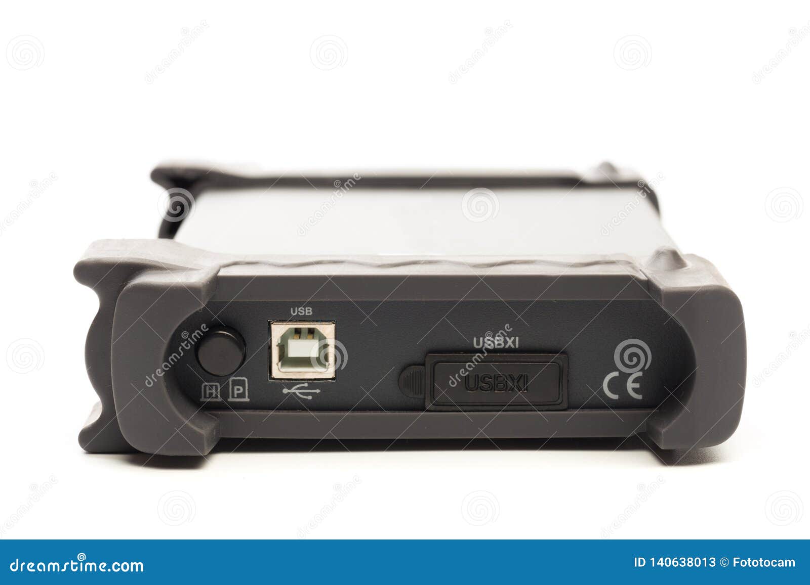 USB Type B Input of Digital Signal Oscilloscope Stock Image - Image of ...
