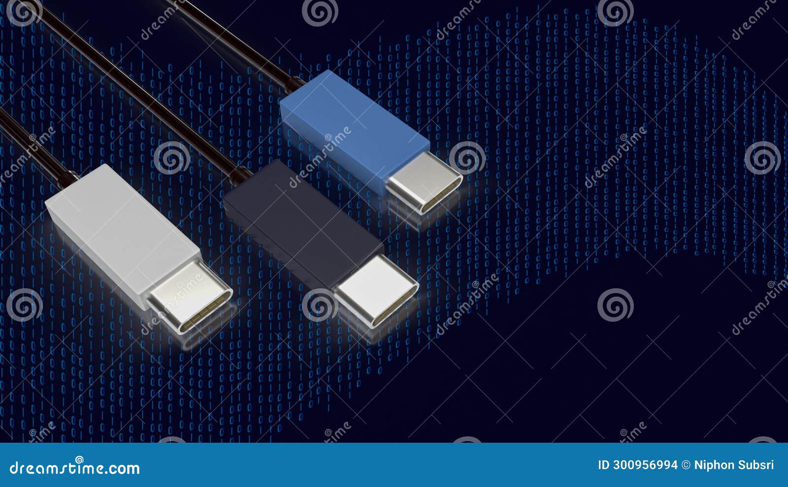 The Usb Type C Cable for Technology Concept 3d Rendering Stock ...