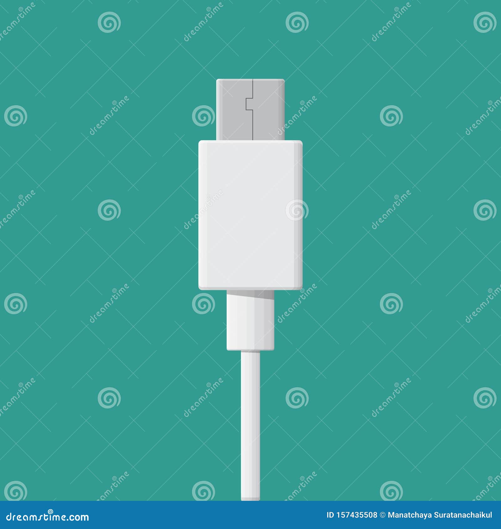 USB type-C cable. stock illustration. Illustration of cable - 157435508