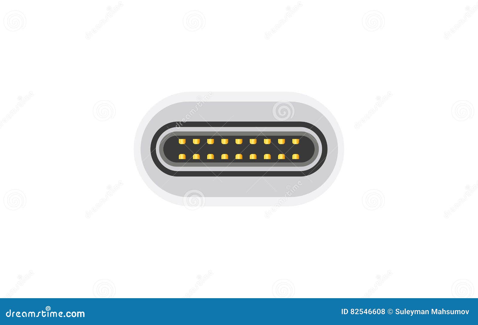 USB type-C cable stock vector. Illustration of input - 82546608