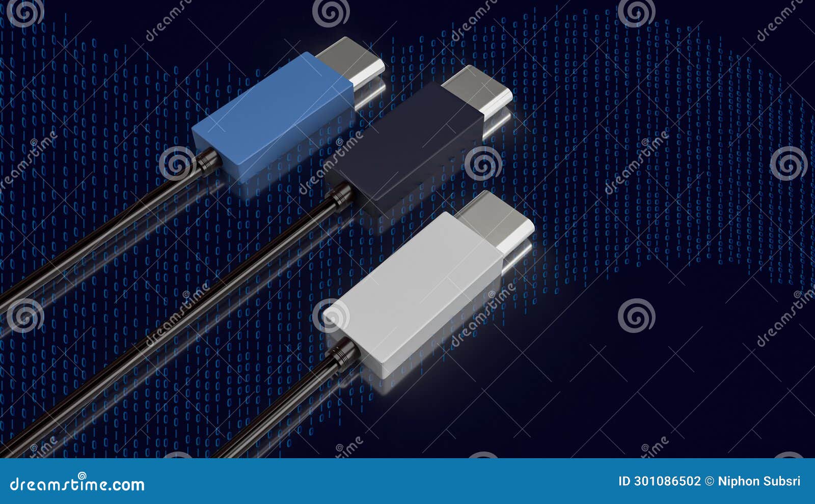 The Usb Type C Cable for Technology Concept 3d Rendering Stock ...