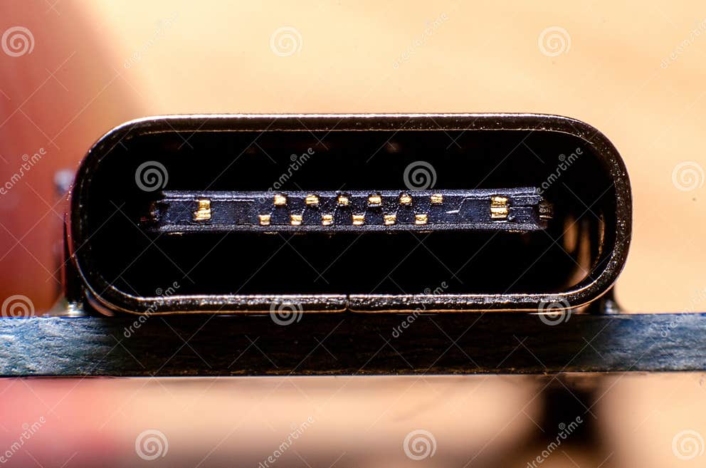 USB Type-C Connector Close-up on the Board Stock Image - Image of cable ...