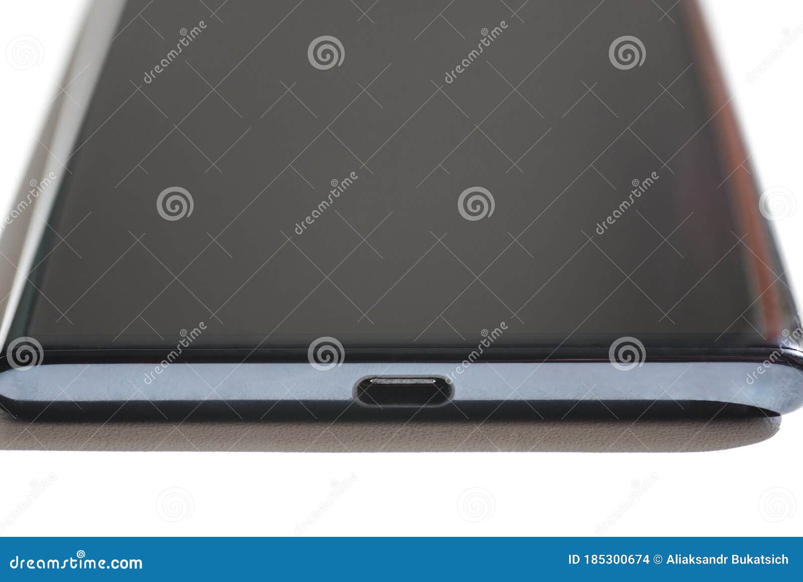 Usb Type-c Connector on the End of the Smartphone, Close-up Stock Photo ...