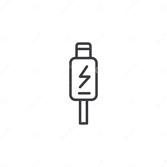 USB Type C Icon Vector Set on White Background Stock Vector ...