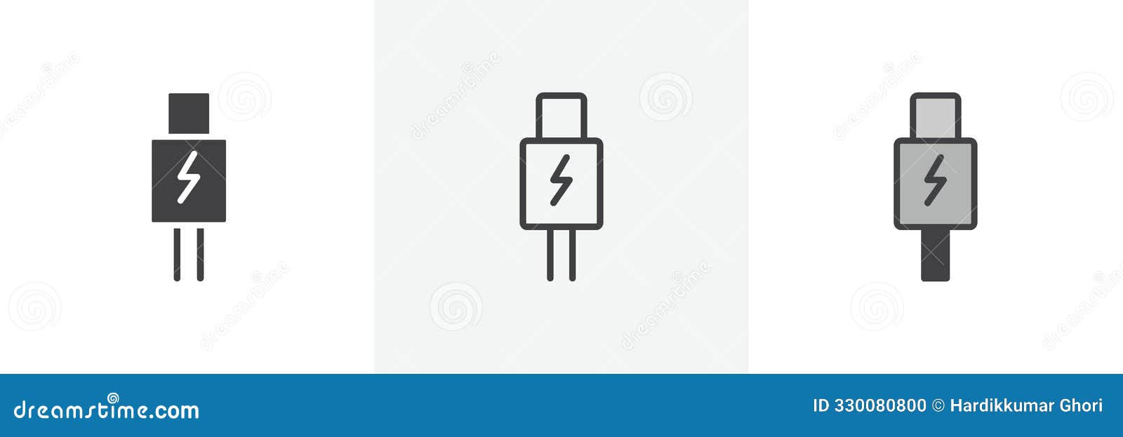 USB Type C Icon Vector Set on White Background Stock Illustration ...